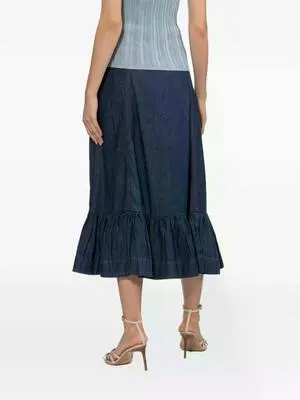 Zimmermann Button-front Ruffled Skirt