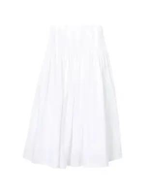 Rag & Bone Smocked Pleated Skirt - White