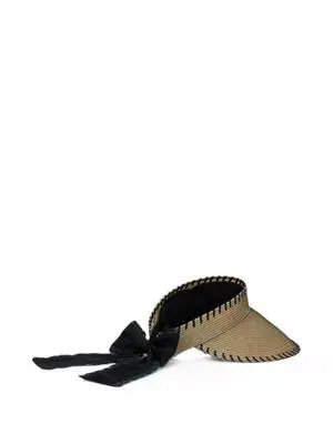 CA4LA Bow-detail Whipstitch-trim Sun Visor