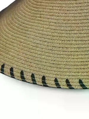 CA4LA Bow-detail Whipstitch-trim Sun Visor