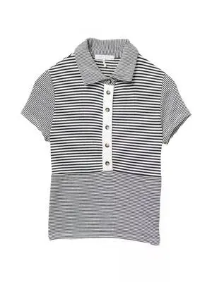 Rag & Bone The Knit Striped Polo Shirt - Neutrals