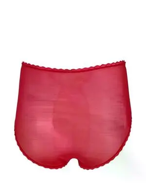 LAURA URBINATI Bow-detail Tulle Briefs - Red