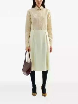 JIL SANDER Flower-jacquard Fitted Shirt