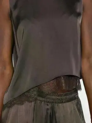 Vince Lace-trim Sleeveless Blouse