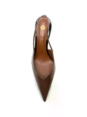 Roberto Festa Pointed-toe Slingback Leather Heeled Pumps