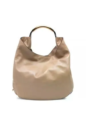 Moschino Handle Me Logo-plaque Tote Bag - Neutrals