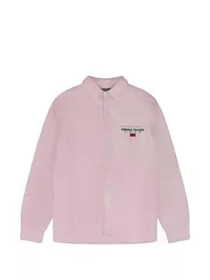 DENIM TEARS Logo-embroidered Long-sleeve Shirt - Pink