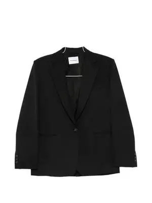 Andamane Single-breasted Notched-lapels Blazer - Black