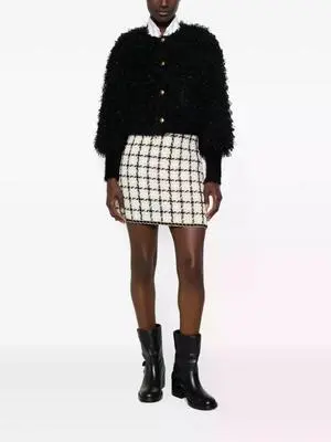 TWINSET Checked Mini Skirt - Neutrals