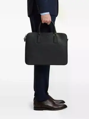 BOSS Leather Briefcase With Adjustable Shoulder Strap