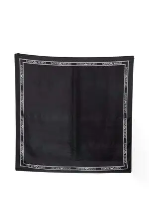 Emporio Armani Logo-detail Scarf - Black