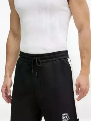 Armani Exchange Logo-patch Side-stripe Shorts