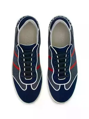 FERRAGAMO Logo-print Panelled Sneakers - Blue
