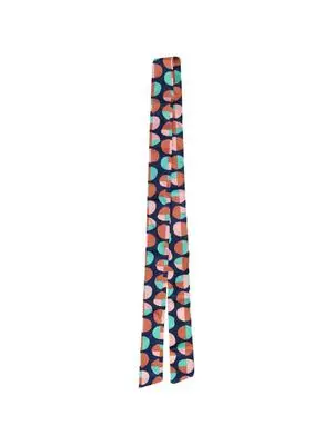 LAURA URBINATI Geometric Print Satin Belt
