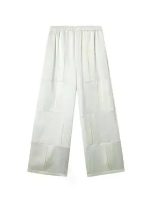 ENFOLD Patchwork-design Palazzo Pants - White