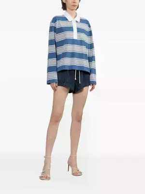 Rag & Bone Striped Long-sleeve Polo Shirt
