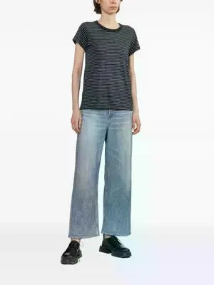 Rag & Bone Slub Striped Crewneck T-shirt