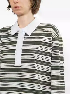 Rag & Bone Striped Long-sleeve Polo Shirt