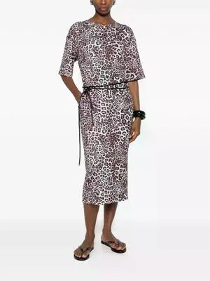 MARCCAIN Animal Print Midi Dress