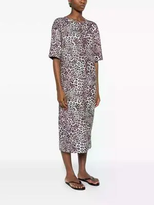 MARCCAIN Animal Print Midi Dress