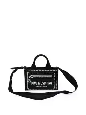 Moschino Logo-print Top-handle Bag - Black