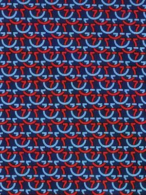 FERRAGAMO Gancini-print Silk Tie