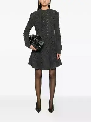 Alexander McQueen Cable-knit Pointelle Detail Dress