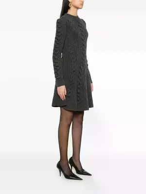 Alexander McQueen Cable-knit Pointelle Detail Dress