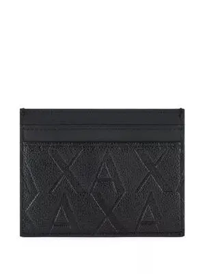 Armani Exchange Logo-debossed Cardholder - Black