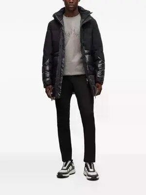BOSS Hooded Panelled Down Jacket
