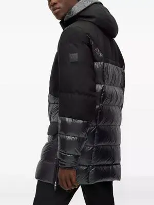 BOSS Hooded Panelled Down Jacket