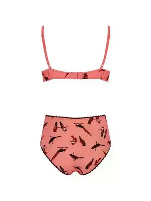 LAURA URBINATI Bird-print High-waisted Briefs