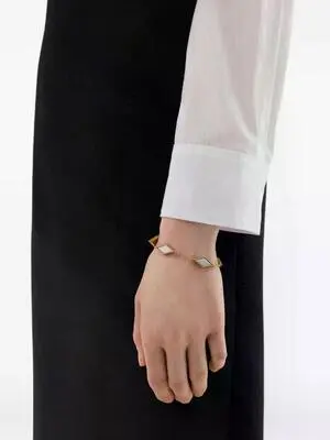 JIL SANDER Argyle-pattern Mirror-effect Bracelet