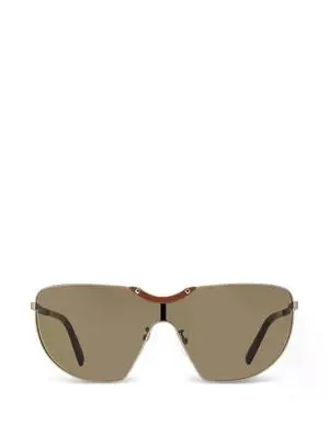 Mcm Stud-embellished Shield Sunglasses - Gold