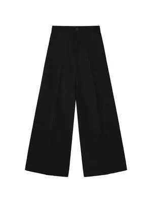 ENFOLD Pleated Palazzo Pants - Black