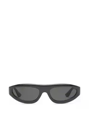 PORT TANGER Oval Frame Sunglasses - Black