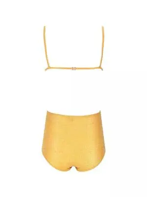 LAURA URBINATI Metallic-effect Triangle Bra