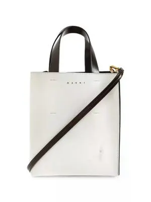 Marni Museo Mini Leather Tote Bag - White