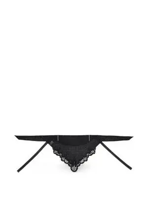 CA4LA Embroidered Crochet Trim Headscarf