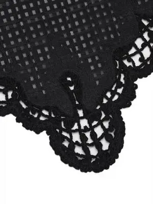 CA4LA Embroidered Crochet Trim Headscarf