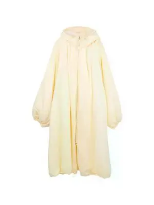 ENFOLD Hooded Balloon-sleeve Coat - Yellow