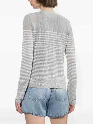 Rag & Bone Striped Pointelle-knit Cardigan