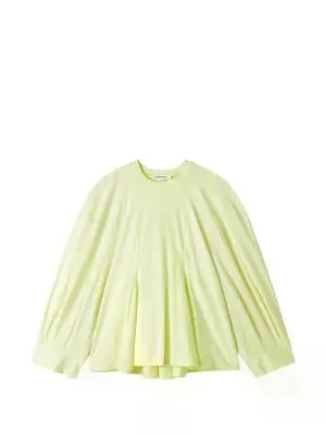 ENFOLD Pleated Long-sleeved T-shirt - Yellow