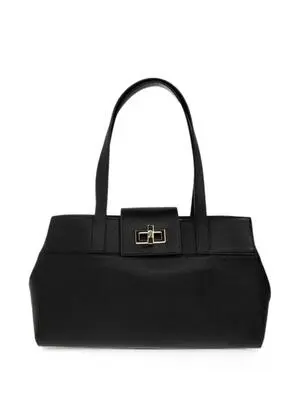 Furla Large Amelia Leather Shoulder Bag - Black