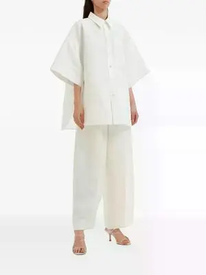ENFOLD Chest-pocket Oversized Shirt - White