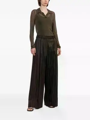 Helmut Lang Pinstripe-pattern Wide-leg Trousers