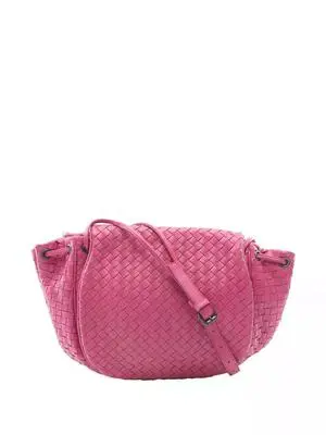 Bottega Veneta 2012-2026 Nappa Intrecciato Flap Crossbody Bag - Pink