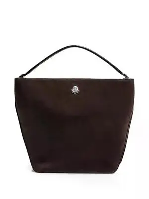 Moncler Carlo Suede Shoulder Bag