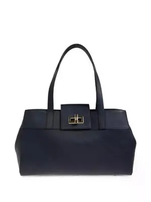 Furla Large Amelia Leather Shoulder Bag - Blue