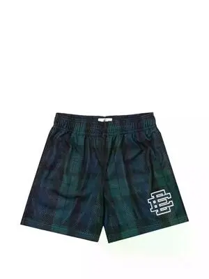 ERIC EMANUEL Plaid Mesh Shorts - Blue